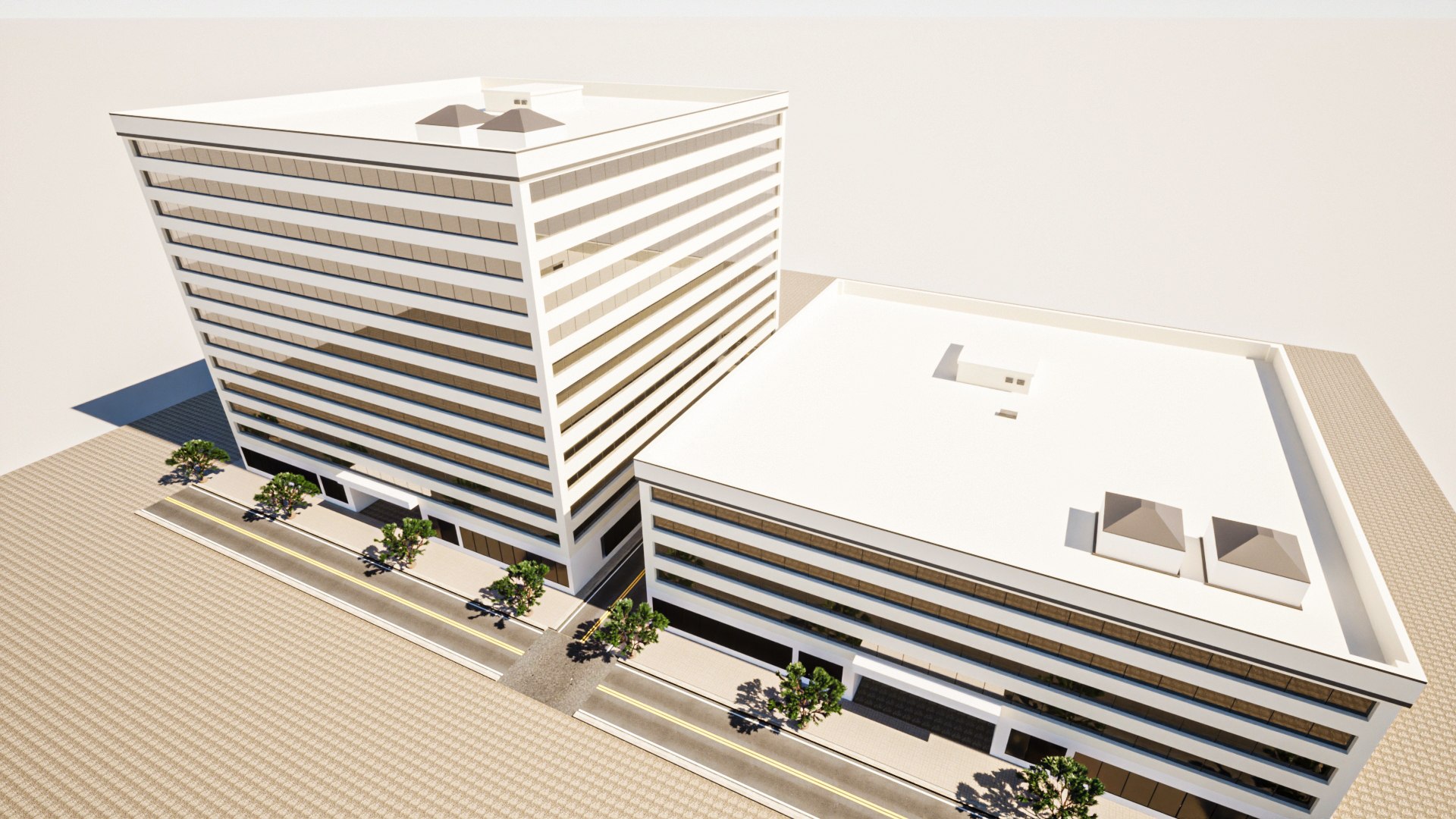 Office Building-2018 3D model - TurboSquid 2101399