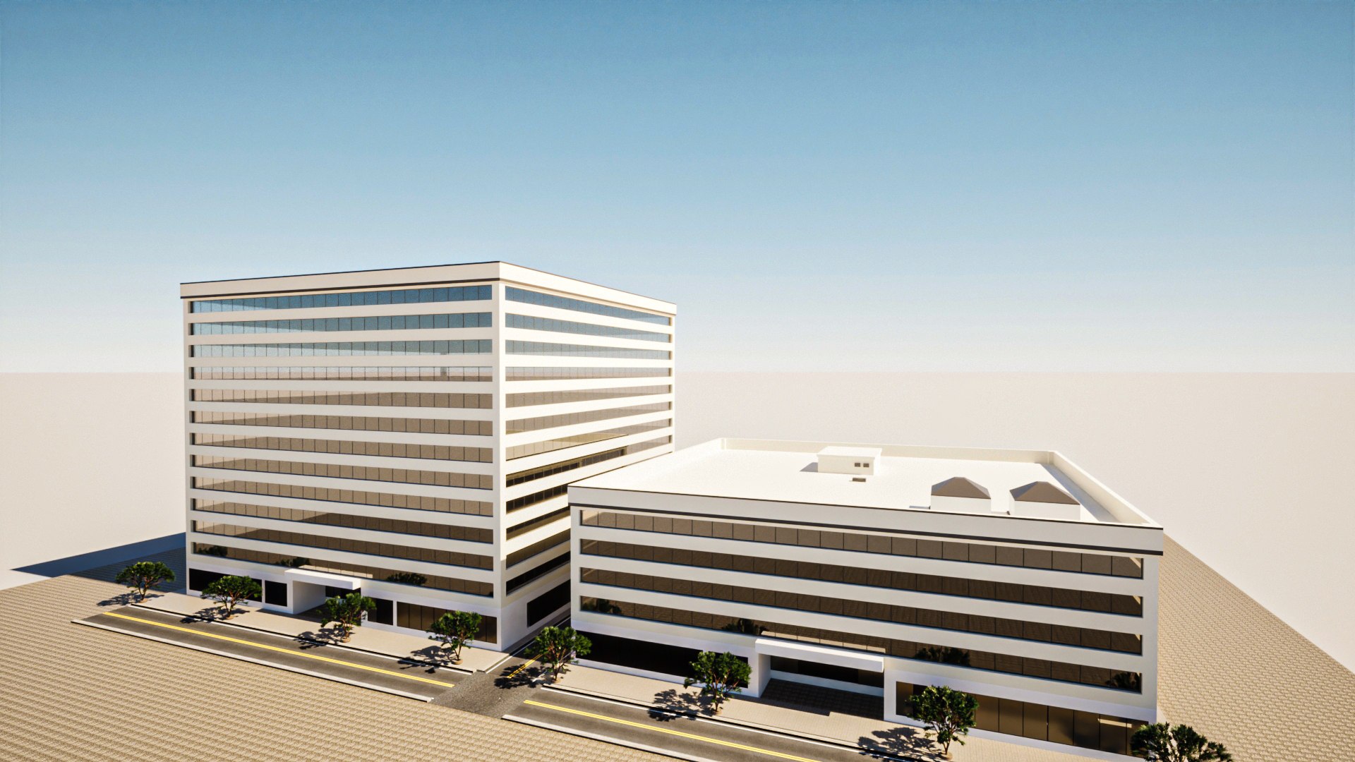 Office Building-2018 3D model - TurboSquid 2101399