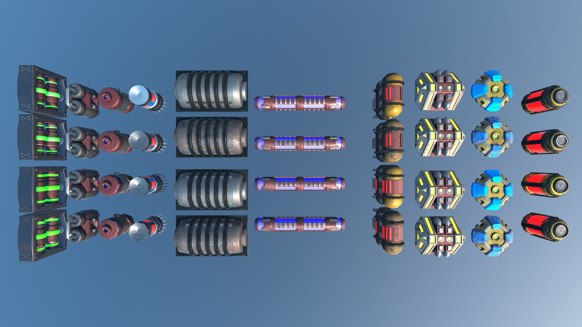 PBR sci-fi exterior props 10 generators 3D - TurboSquid 2018977