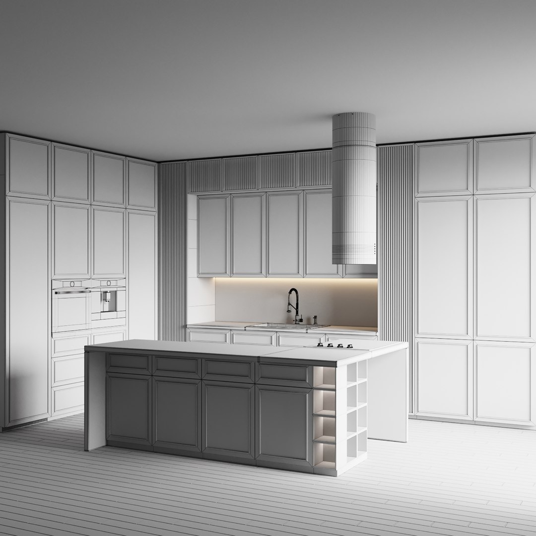 3D Kitchen 056 Model - TurboSquid 2012878