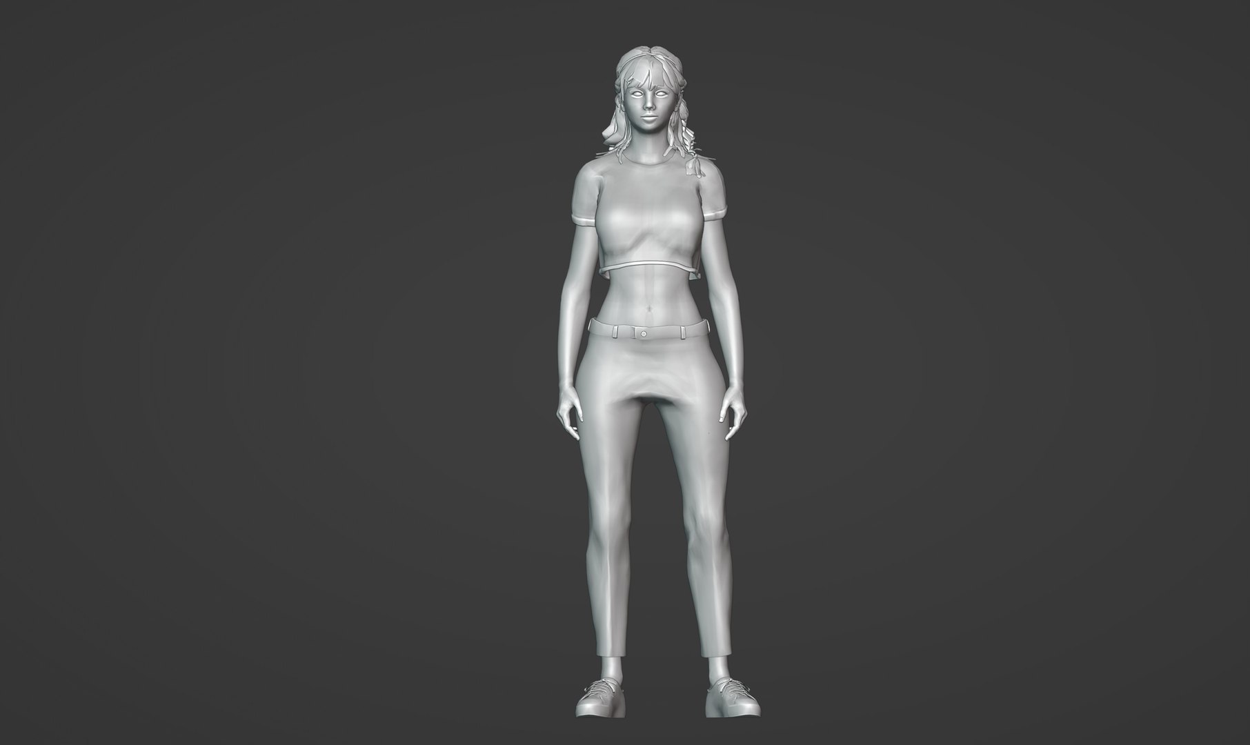 Girl With Big Eyes 3D Model - TurboSquid 2147768