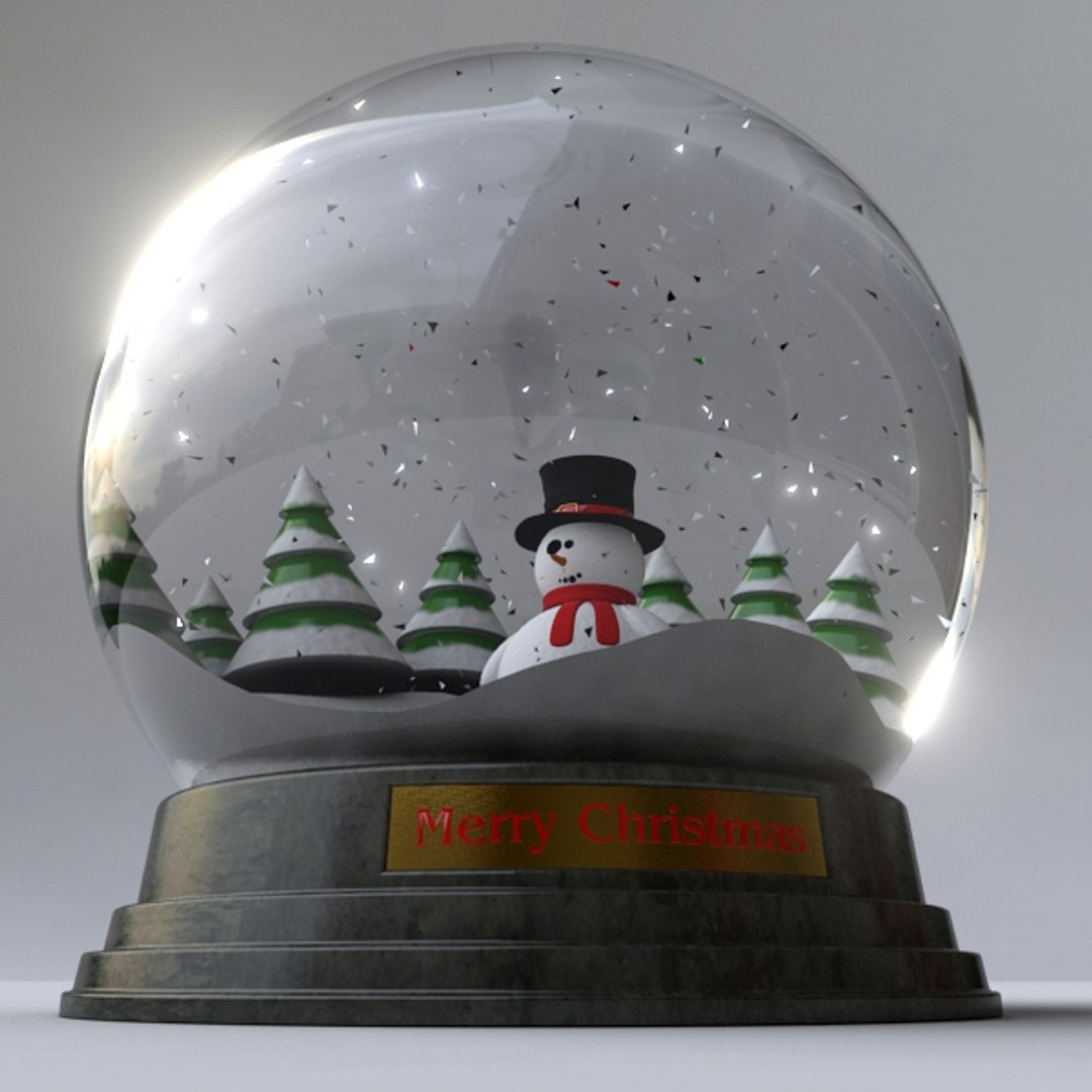 Snowglobe Particle Animation Snow 3d Max