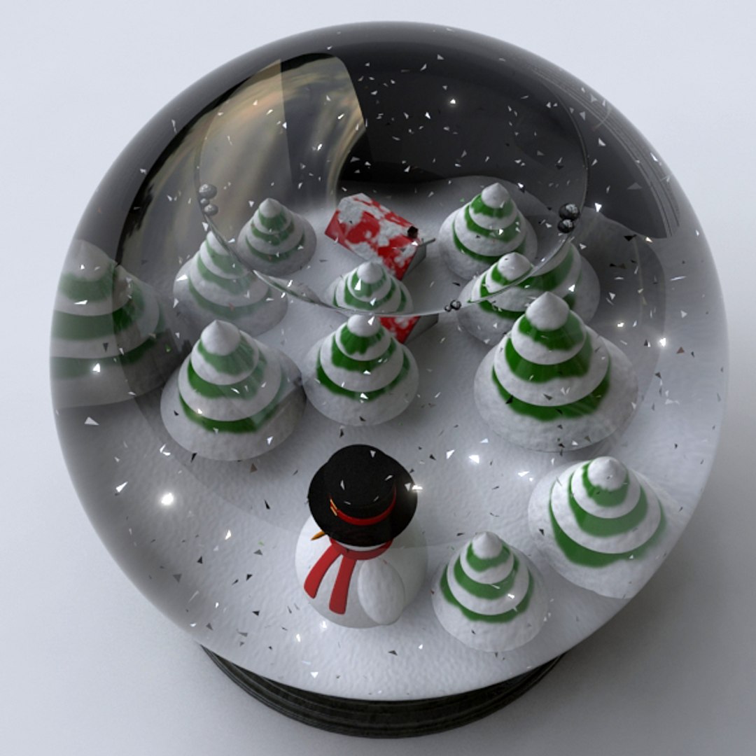 Snowglobe Particle Animation Snow 3d Max