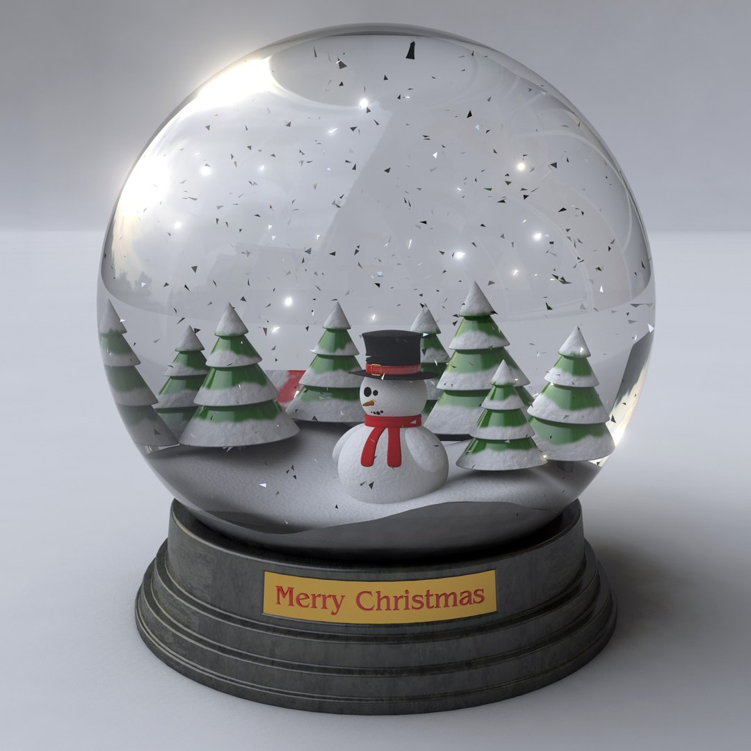 Snowglobe Particle Animation Snow 3d Max