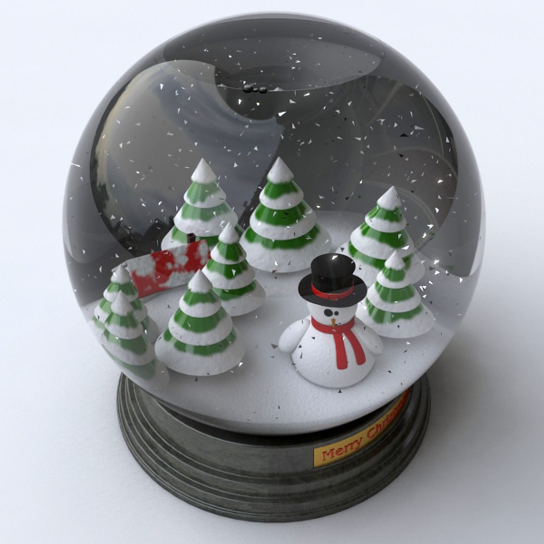 Snowglobe Particle Animation Snow 3d Max