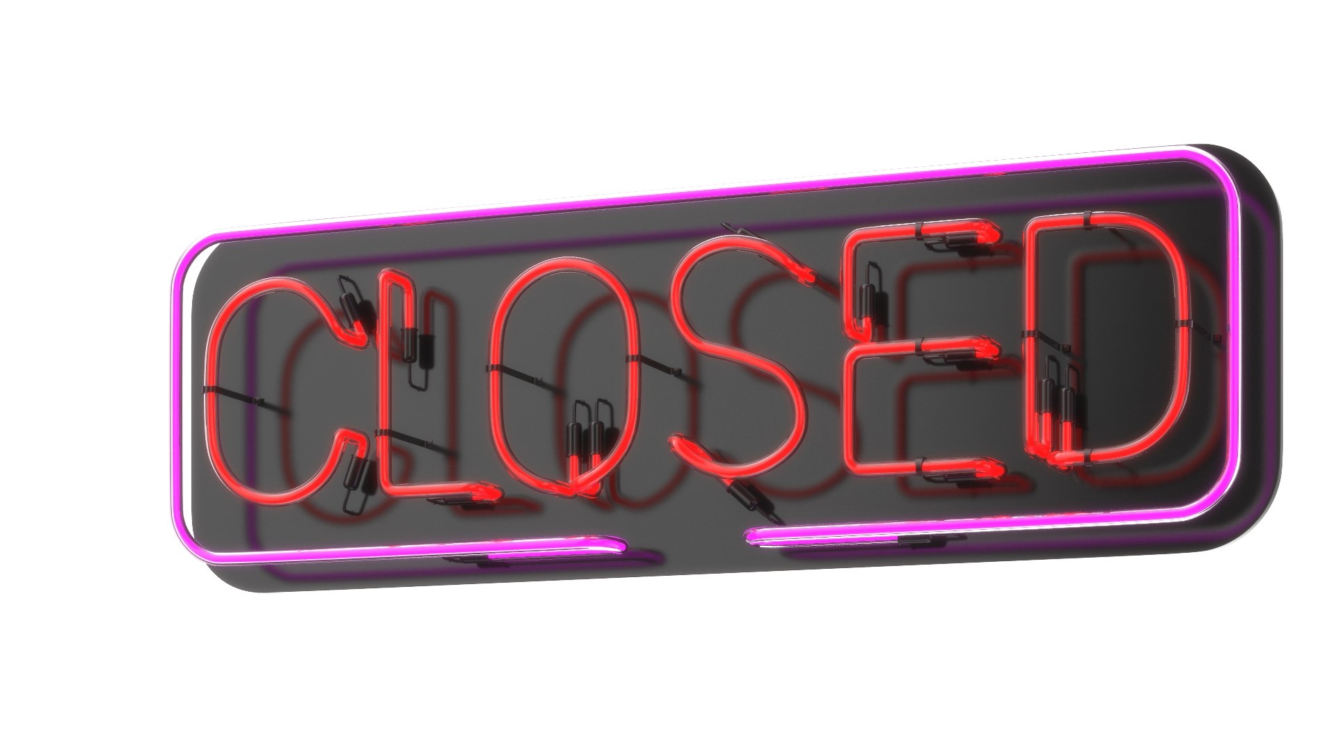 Two Detailed Neon Signs Open And Closed 3D - TurboSquid 2076778