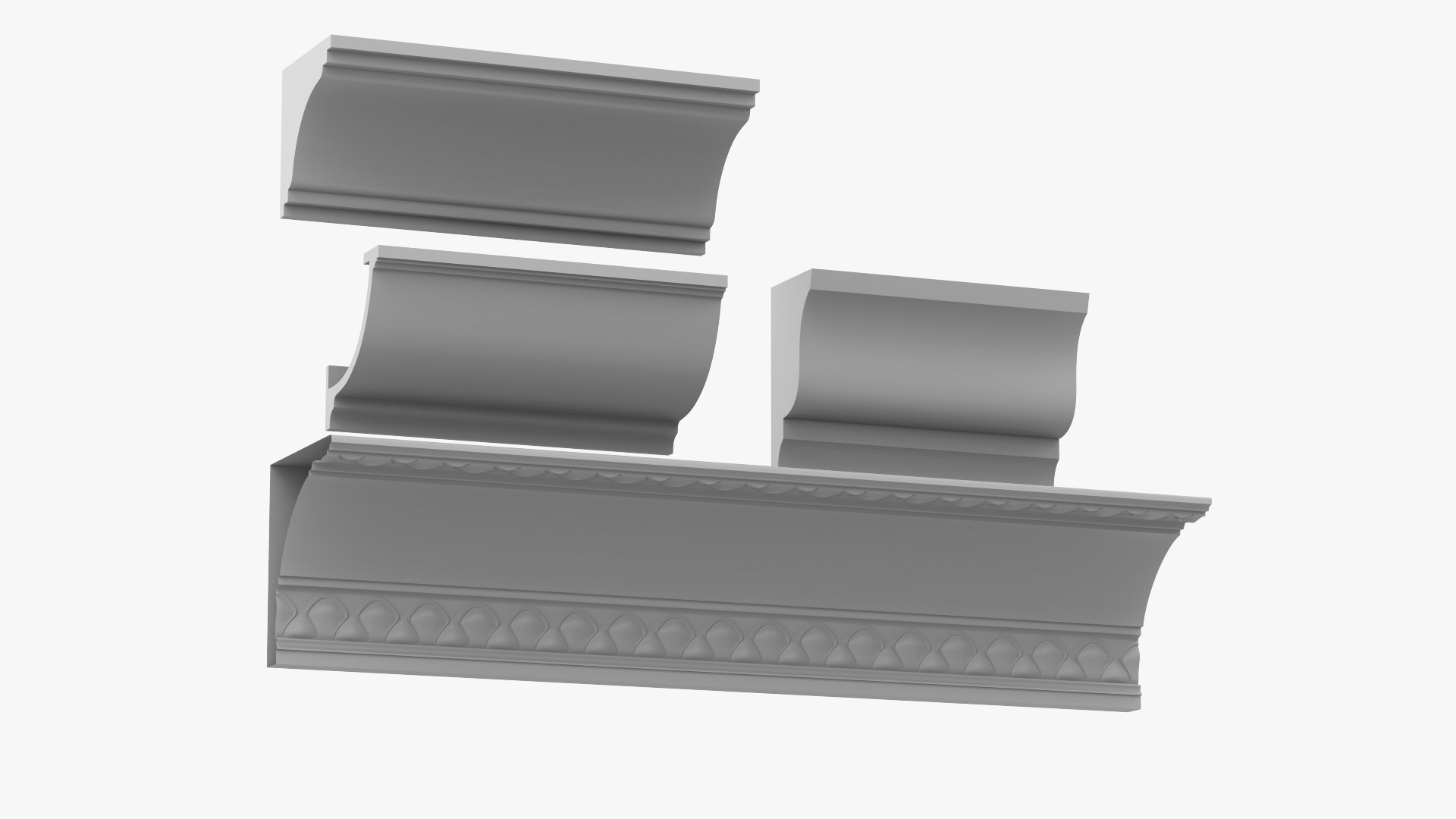 3D Samples Straight Cornices - TurboSquid 2398826