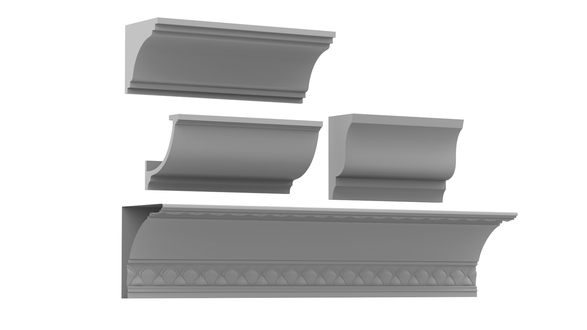 3D Samples Straight Cornices - TurboSquid 2398826