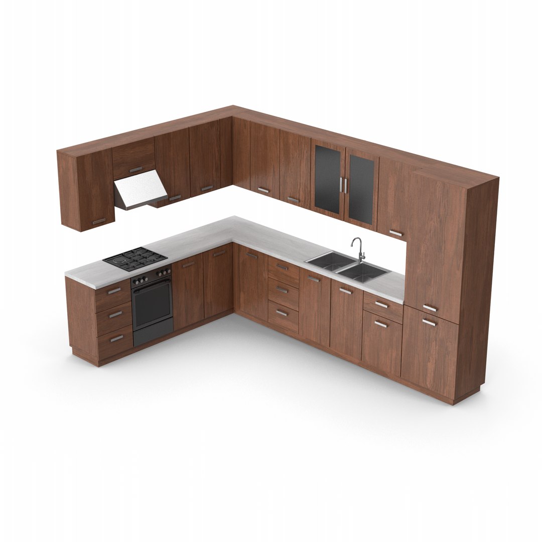 3D Model Kitchen Cabinets - TurboSquid 1833497