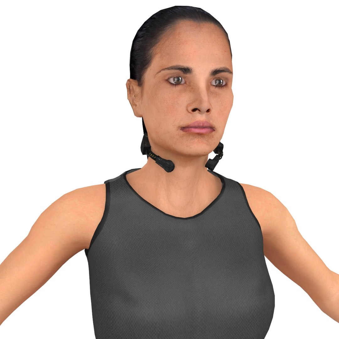 3D Female Mercenary Knife Gun Model - TurboSquid 1322797