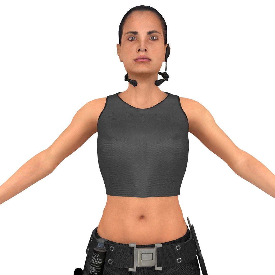 3D Female Mercenary Knife Gun Model - TurboSquid 1322797