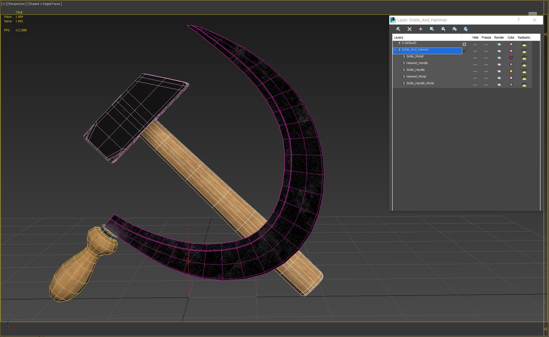 Sickle And Hammer 3D - TurboSquid 1941437