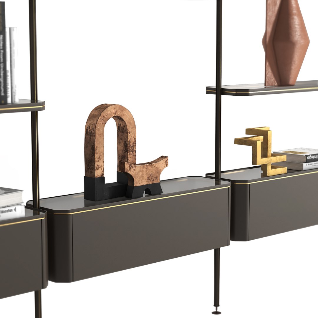 Radice Bookcase By Natuzzi Italia 3D Model - TurboSquid 2098807