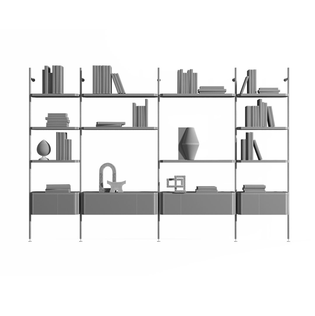 Radice Bookcase By Natuzzi Italia 3D Model - TurboSquid 2098807
