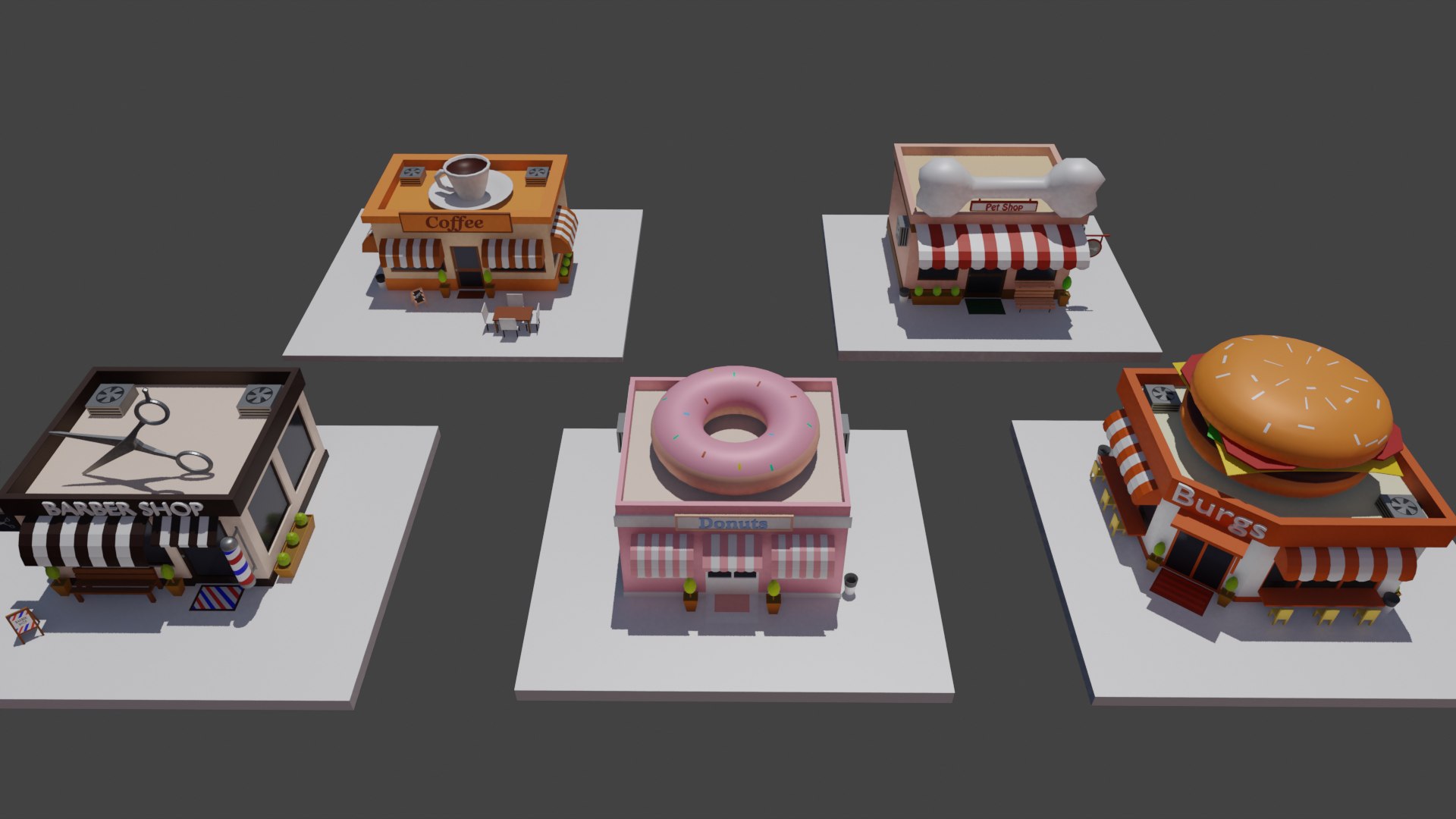 Low Poly Cartoon Pack Model - TurboSquid 2313254
