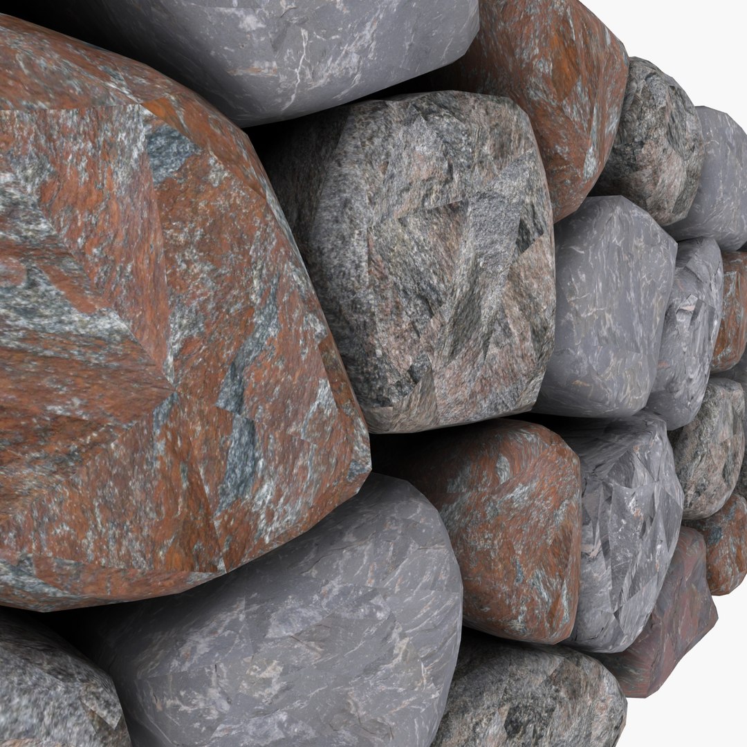 Stone Wall 3d Model