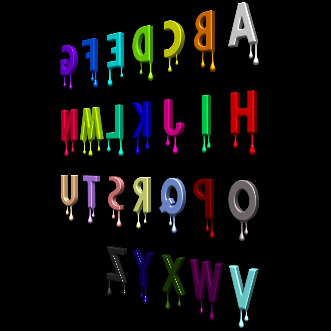 Alphabet b c 3D model - TurboSquid 1459630