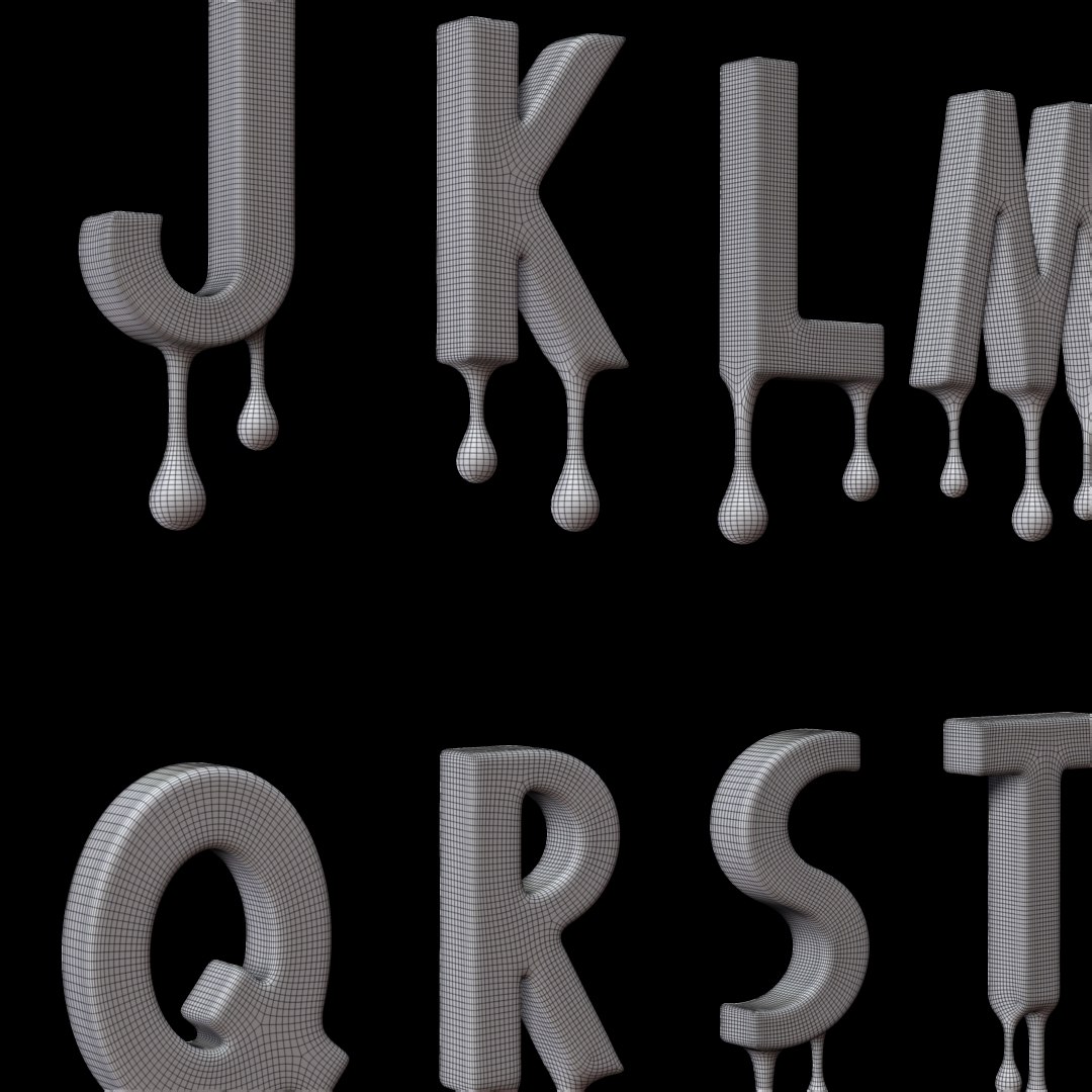 Alphabet b c 3D model - TurboSquid 1459630