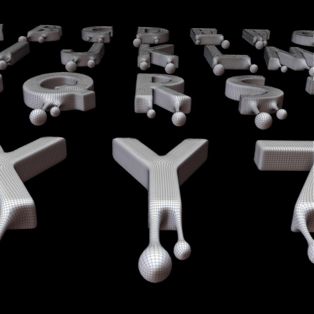 Alphabet b c 3D model - TurboSquid 1459630