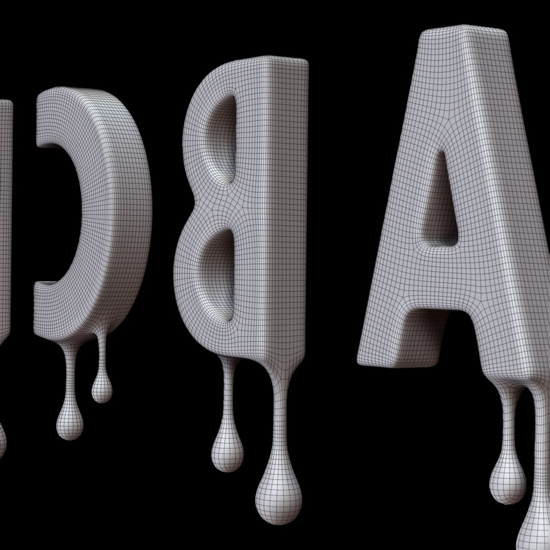 Alphabet b c 3D model - TurboSquid 1459630