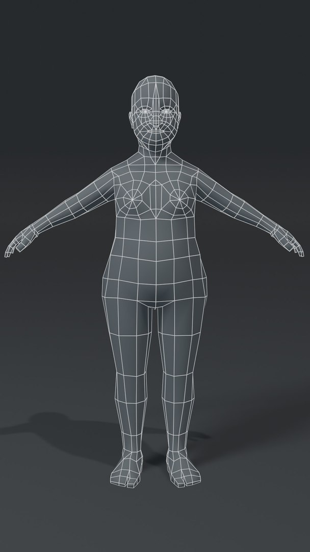 Fat Girl Kid Body 3D Model - TurboSquid 1657624