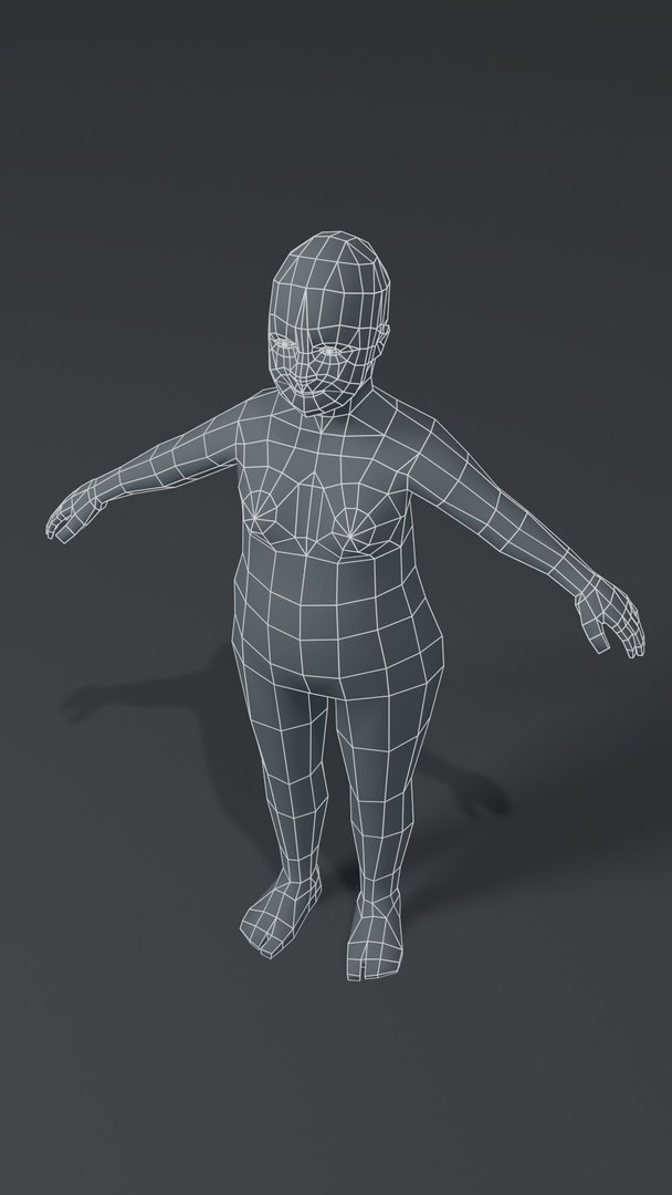 Fat Girl Kid Body 3D Model - TurboSquid 1657624