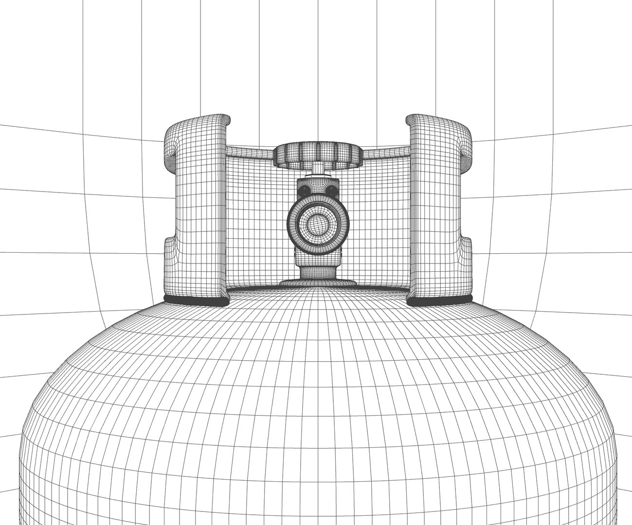 3D Gas Bottle Cylinder And Valve Model - TurboSquid 2019550