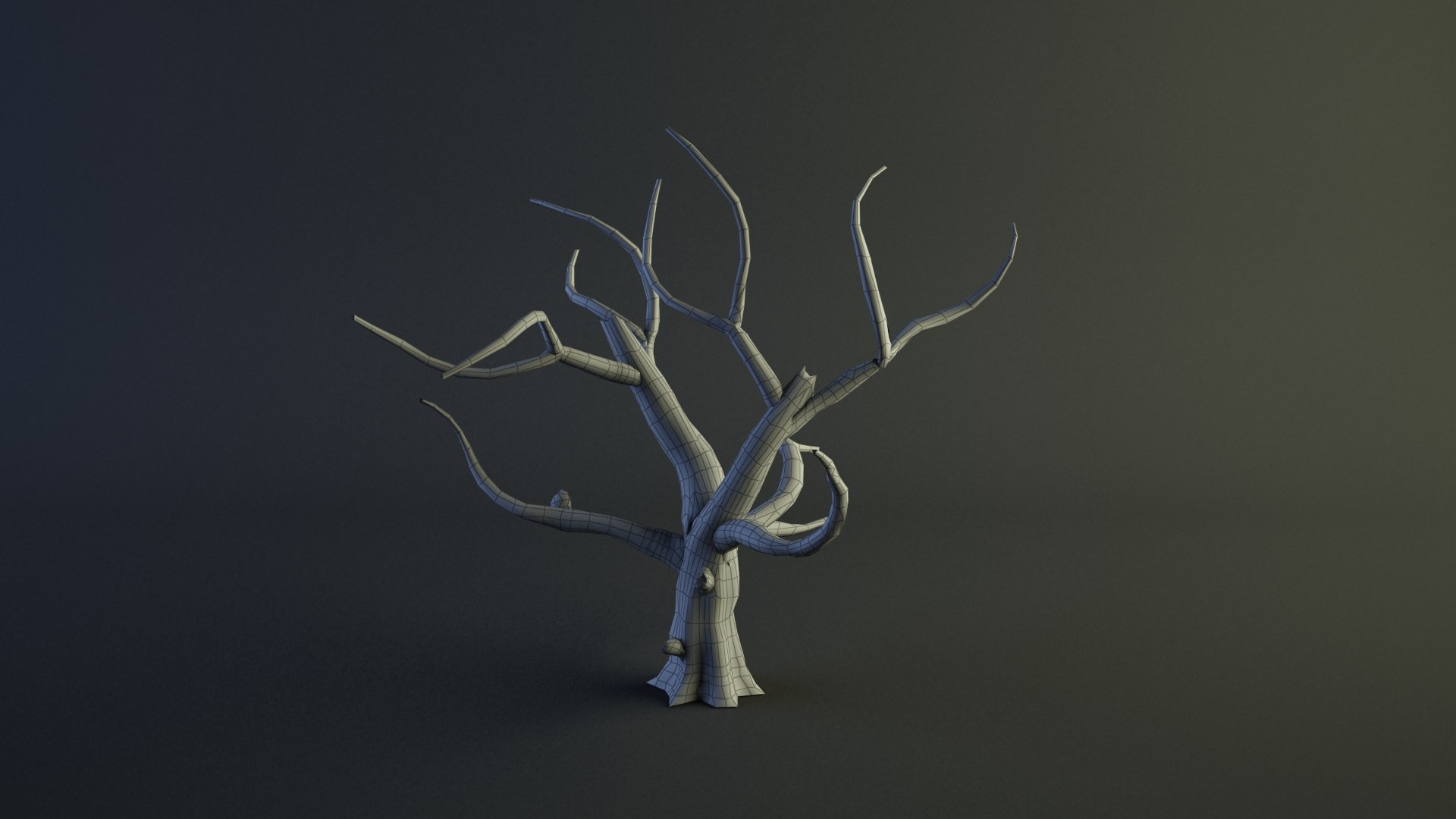 3d model cartoon tree
