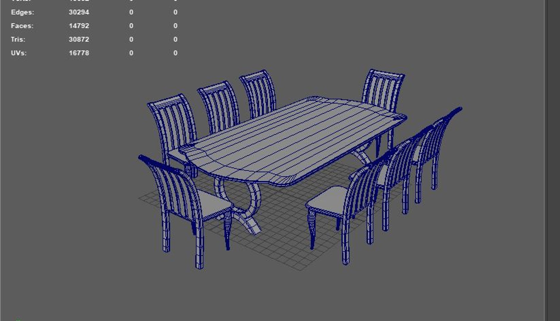 3D Wooden Dining Table 3D Model - TurboSquid 2363078