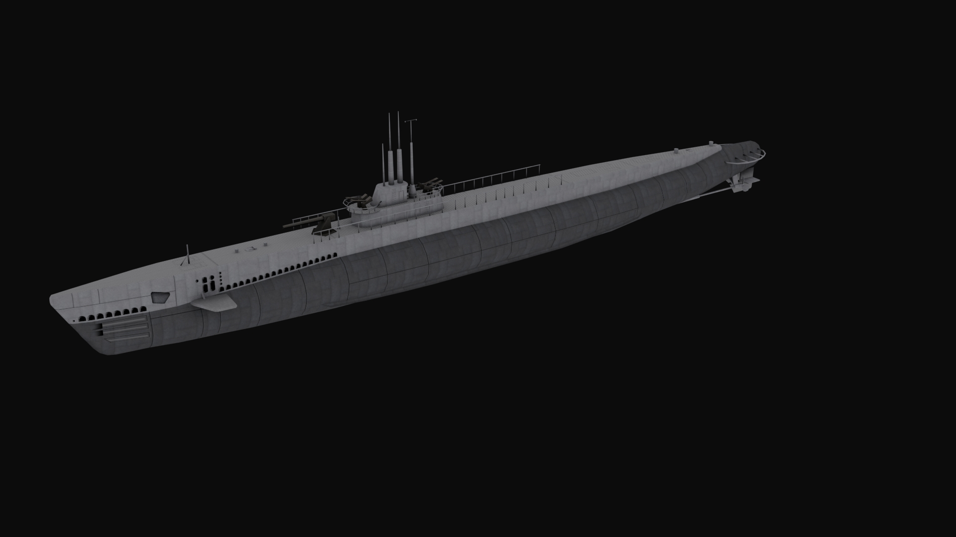 3D Uss Wahoo Ss-238 Ww2 - TurboSquid 1598530