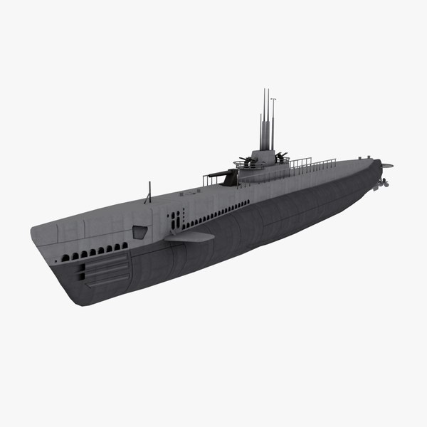 modelo 3d Submarino USS Wahoo SS-238 Clase Gato de la Segunda Guerra ...