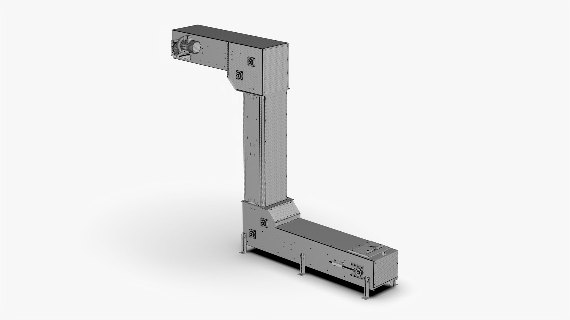 Z Type Chain Bucket Conveyor 3D Model - TurboSquid 2009381