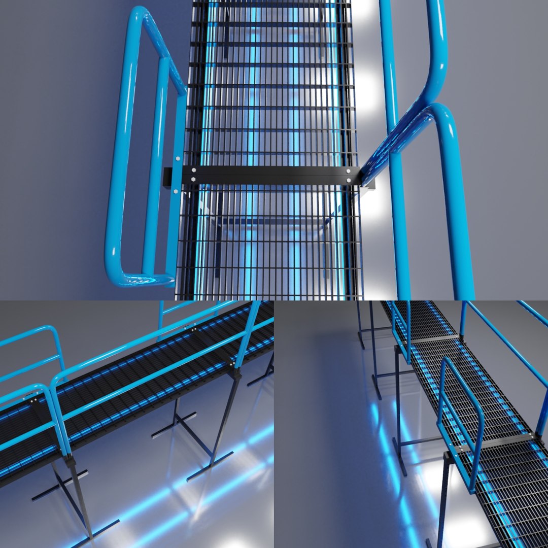Platform Ladder Railings Assemblies 3D Model - TurboSquid 1472939