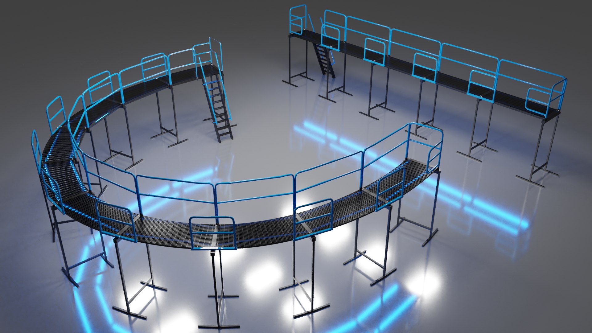 Platform Ladder Railings Assemblies 3D Model - TurboSquid 1472939