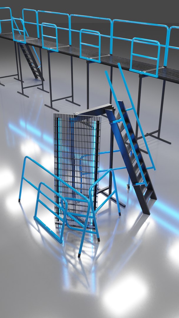 Platform Ladder Railings Assemblies 3D Model - TurboSquid 1472939