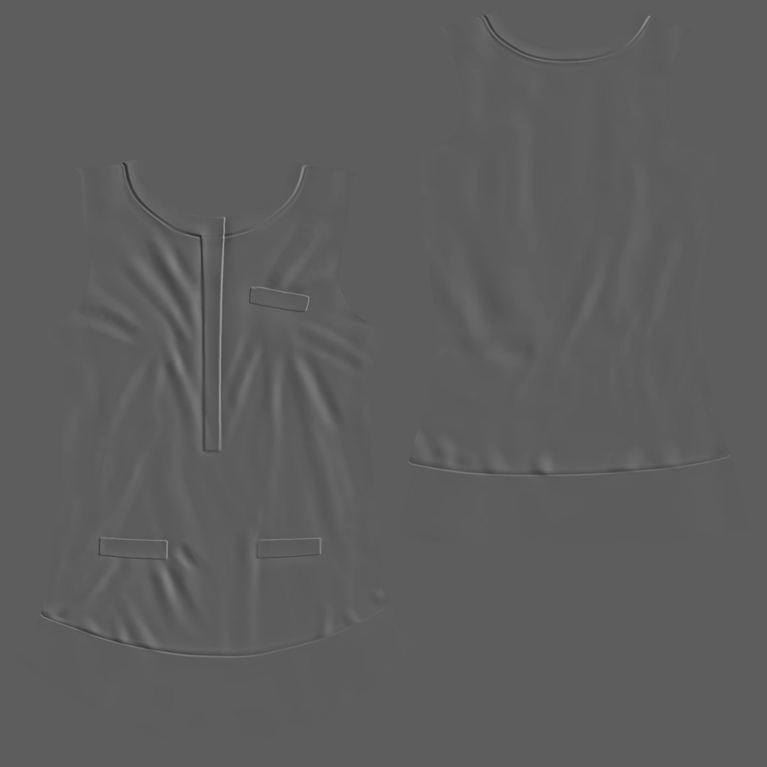 Tunic Dress 3D model - TurboSquid 1786231
