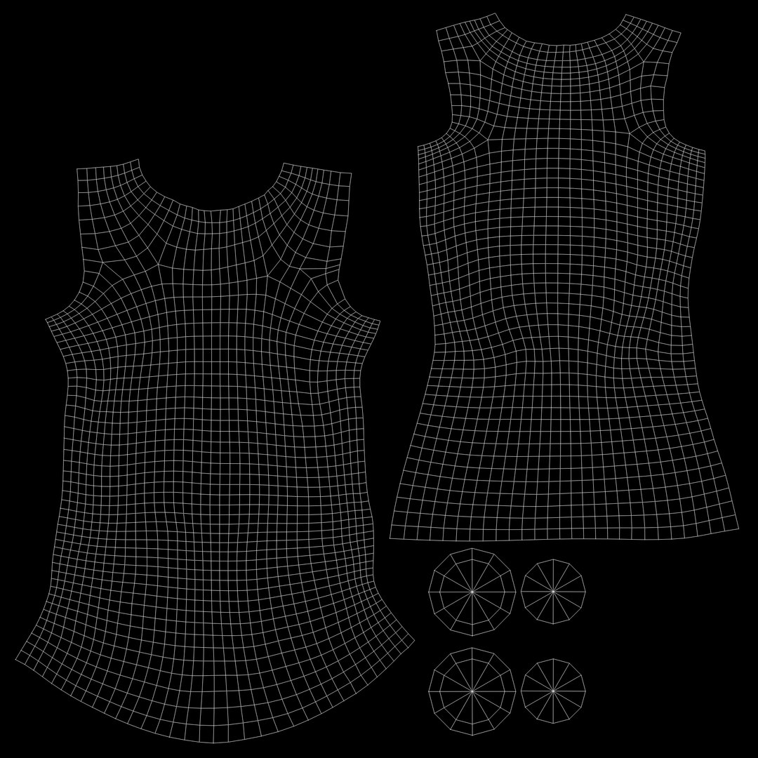 Tunic Dress 3D model - TurboSquid 1786231
