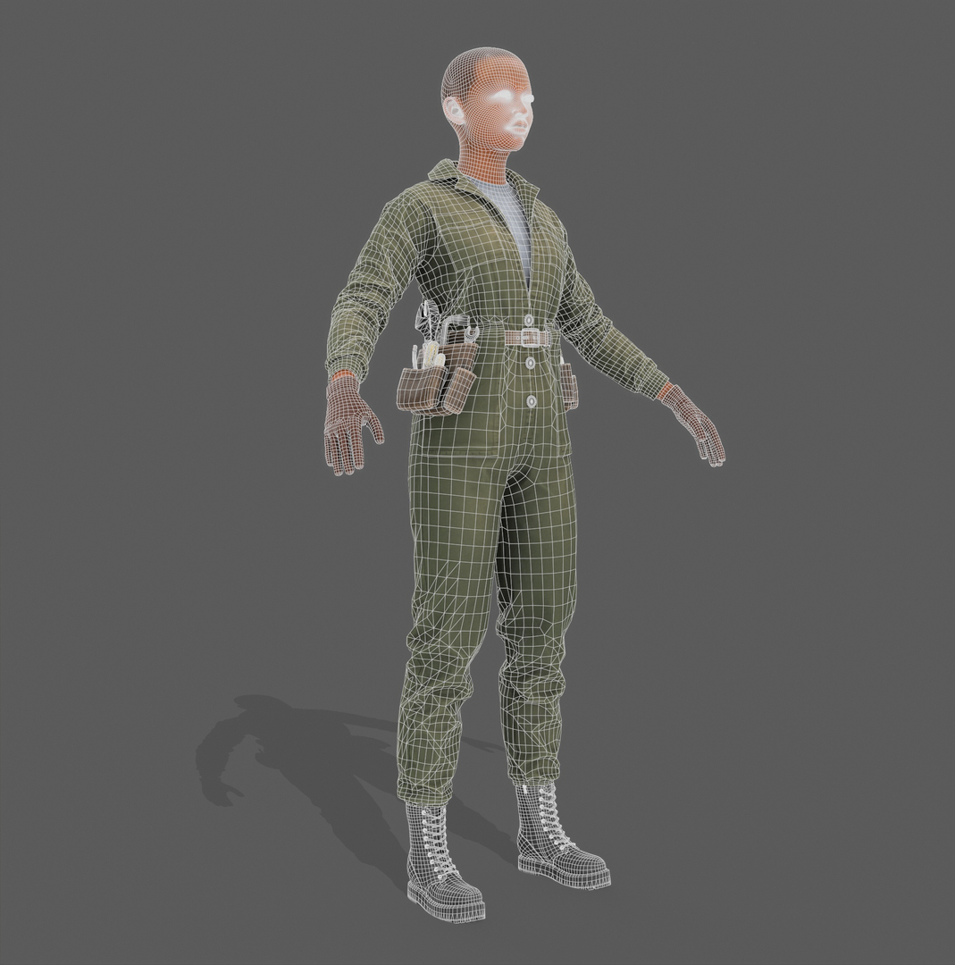 Female Worker 3D - TurboSquid 1839095