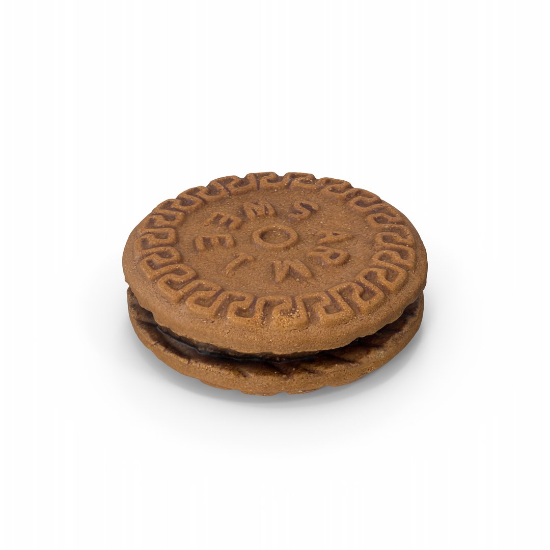 3D Model Chocolate Sandwich Cookie - TurboSquid 2337384