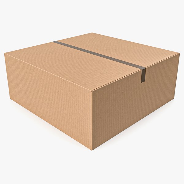 modelo 3d Cardboard box sealed with packing 05 - TurboSquid 1975291