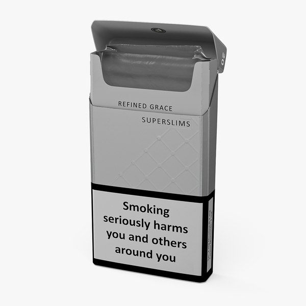 modelo 3d Paquete de cigarrillos Davidoff White Super Slim Vacio ...