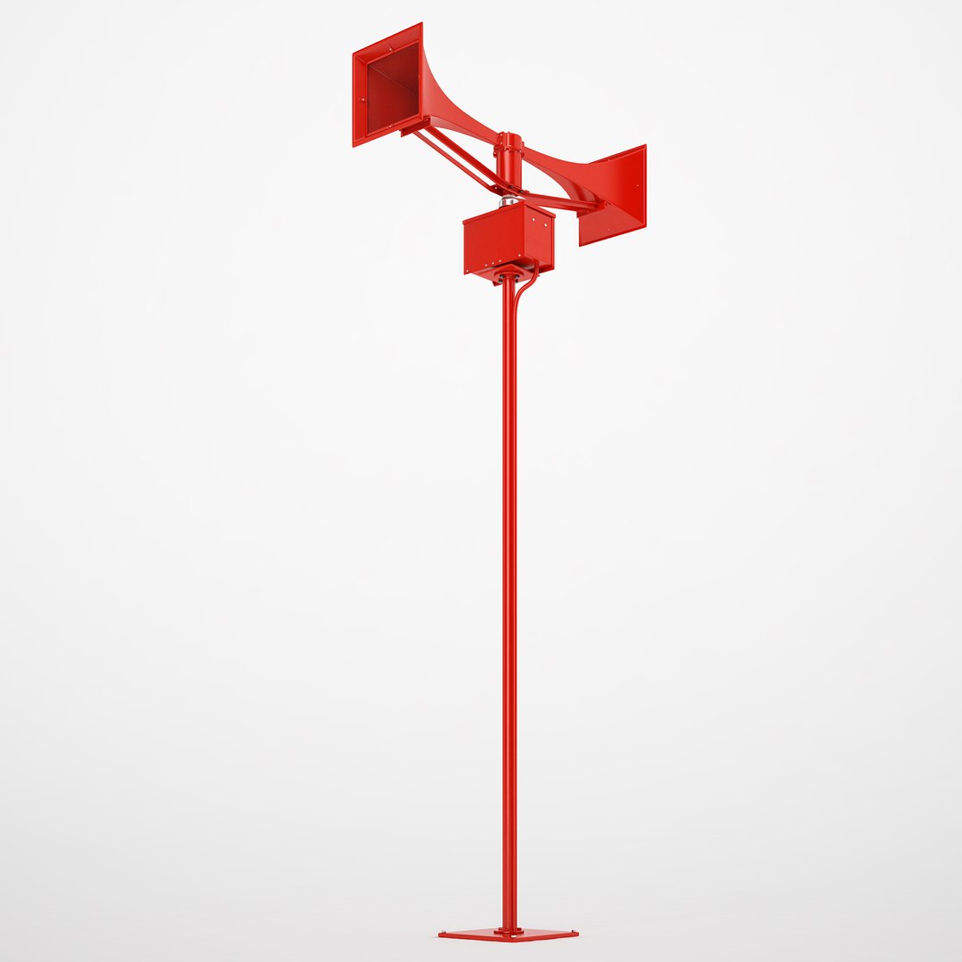 3D emergency siren 01 warning - TurboSquid 1476905