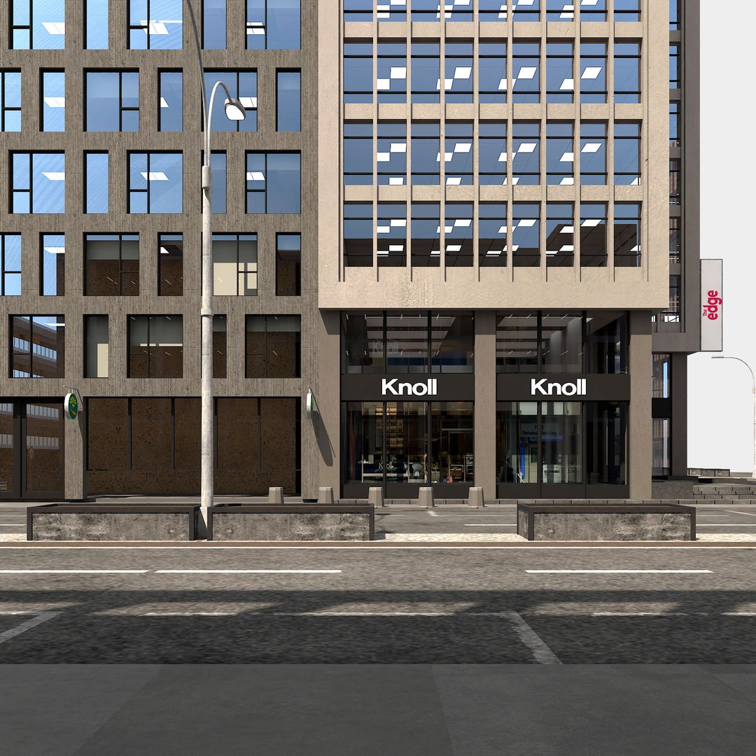 Downtown City Square Model - TurboSquid 1886664