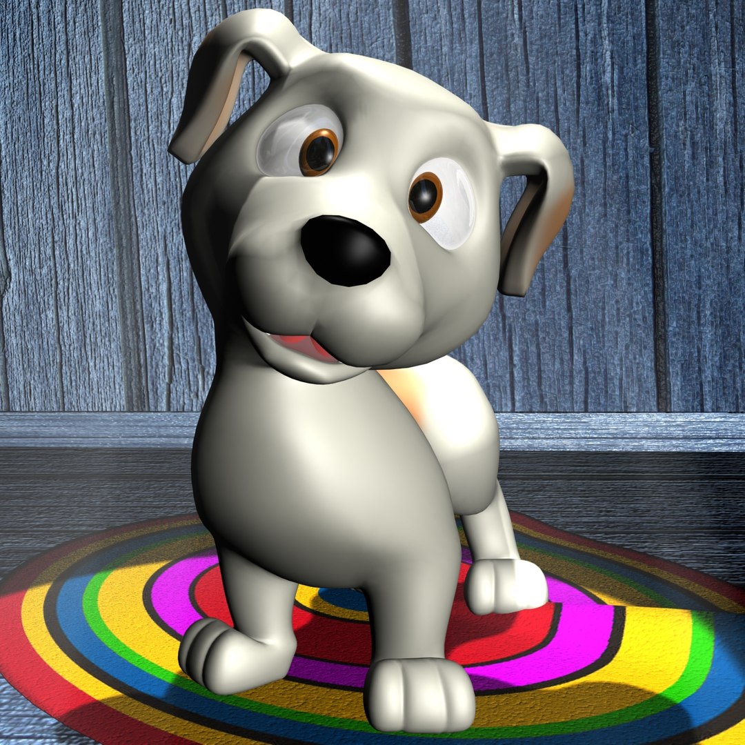 3d Cute Dog Rigged Animation Model