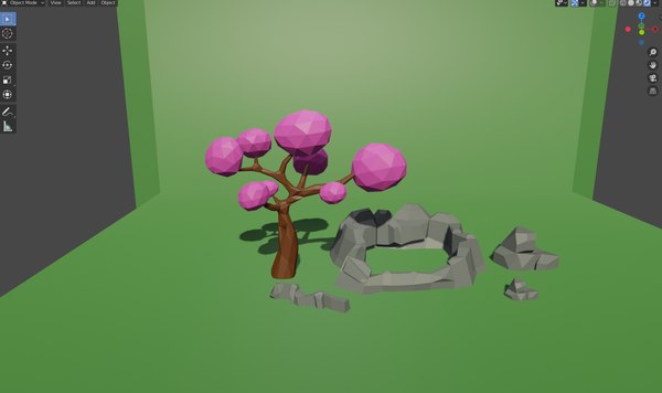Free tree rocks 3D - TurboSquid 1540898