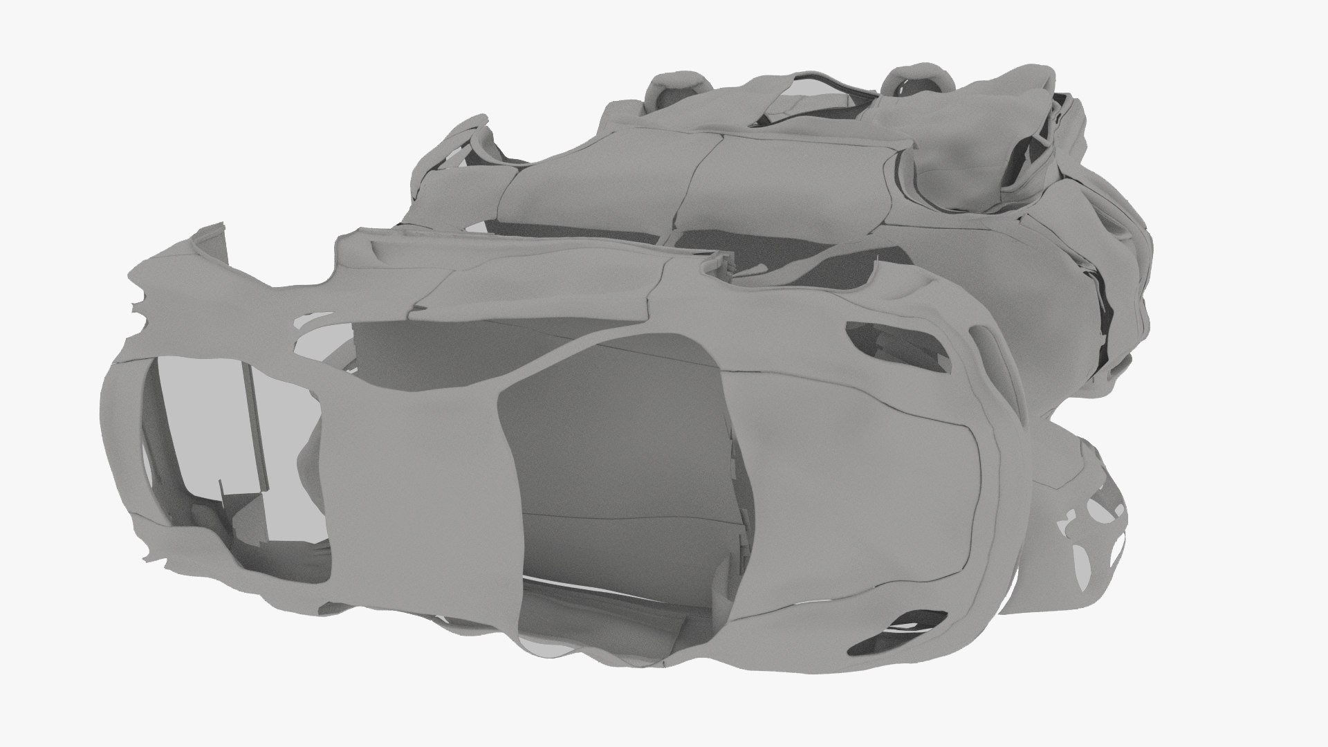 Destroyed Cars Vol 2 3D Model - TurboSquid 1949358