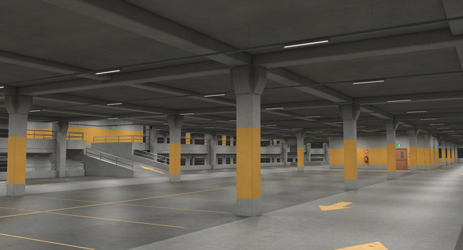 3d Stackable Parking Garage - Model