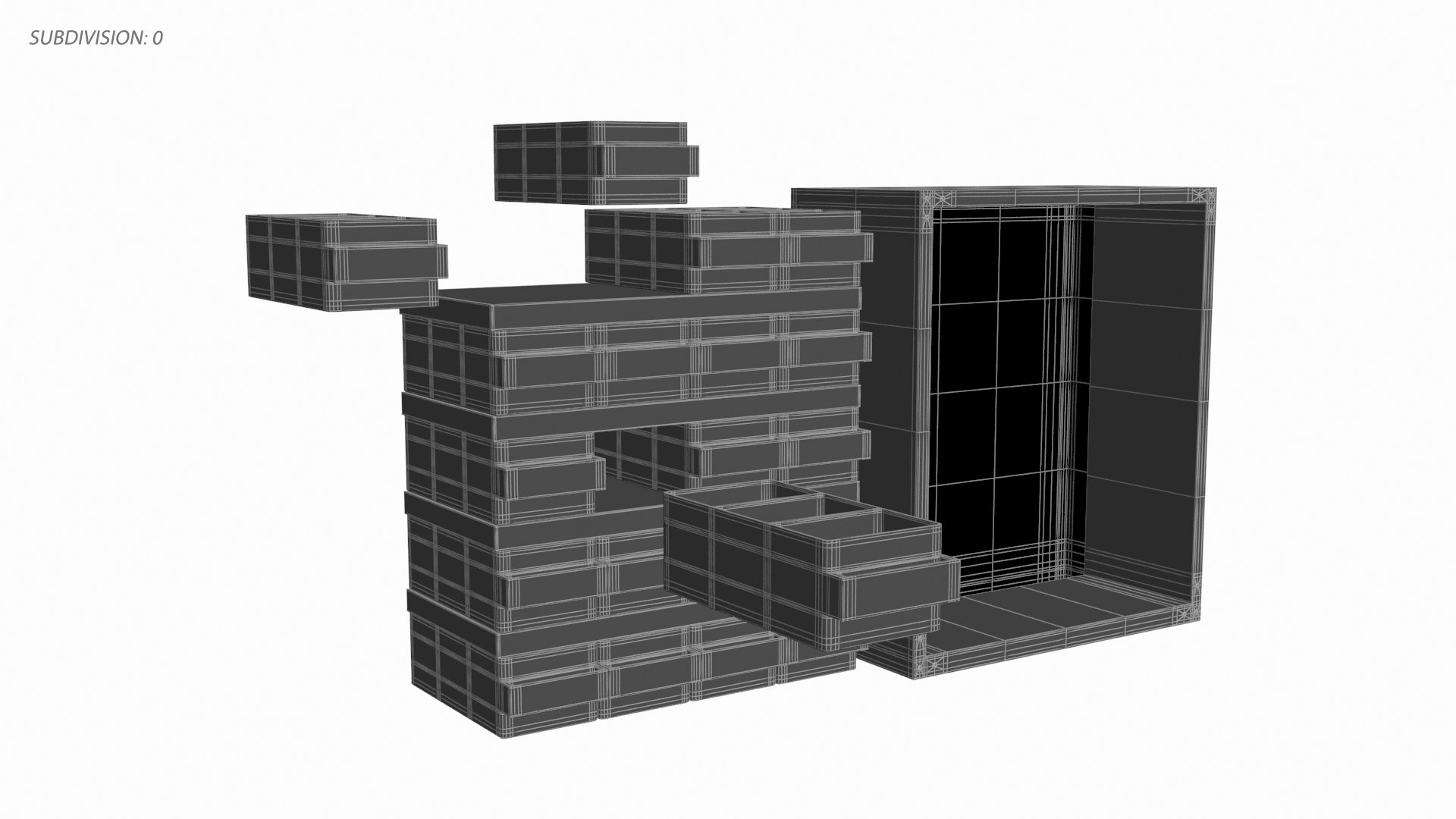 Storage Locker 20 Drawers 3D model - TurboSquid 2026606