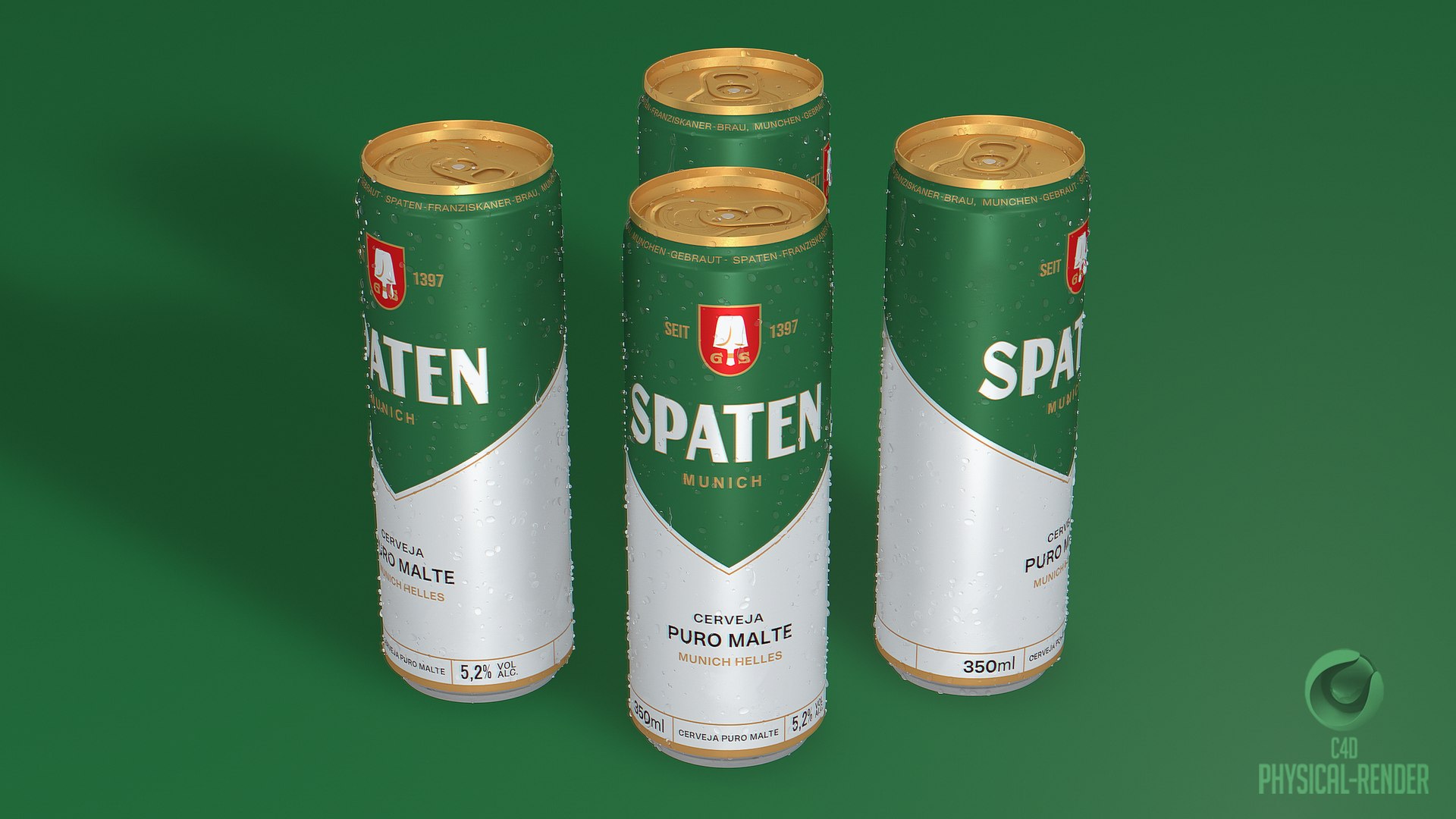 Spaten Can Beer Condensation 8K model - TurboSquid 2135683