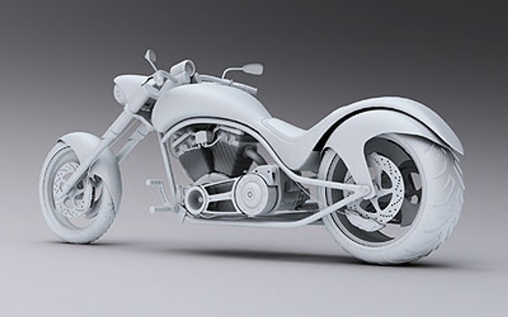 Custom Chopper 3d Model